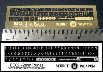 Brass Etch Letters - 2mm Runes – Elrik's Hobbies